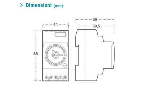 SUPRA QRD Interruttore orario elettromeccanico 2.5 moduli DIN ...