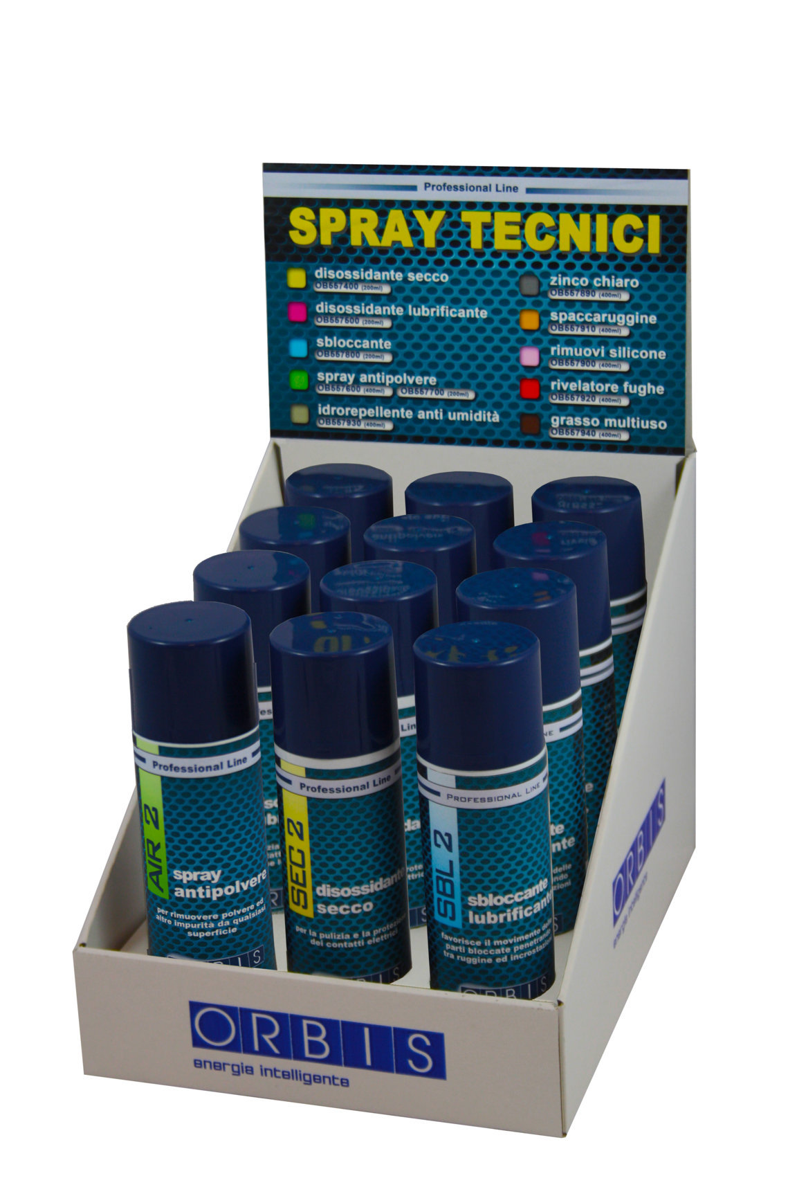 KIT200 A (n°4 AIR 2 + n°4 SEC 2 + n°4 SBL 2), capacità 200 ml - ORBIS ...