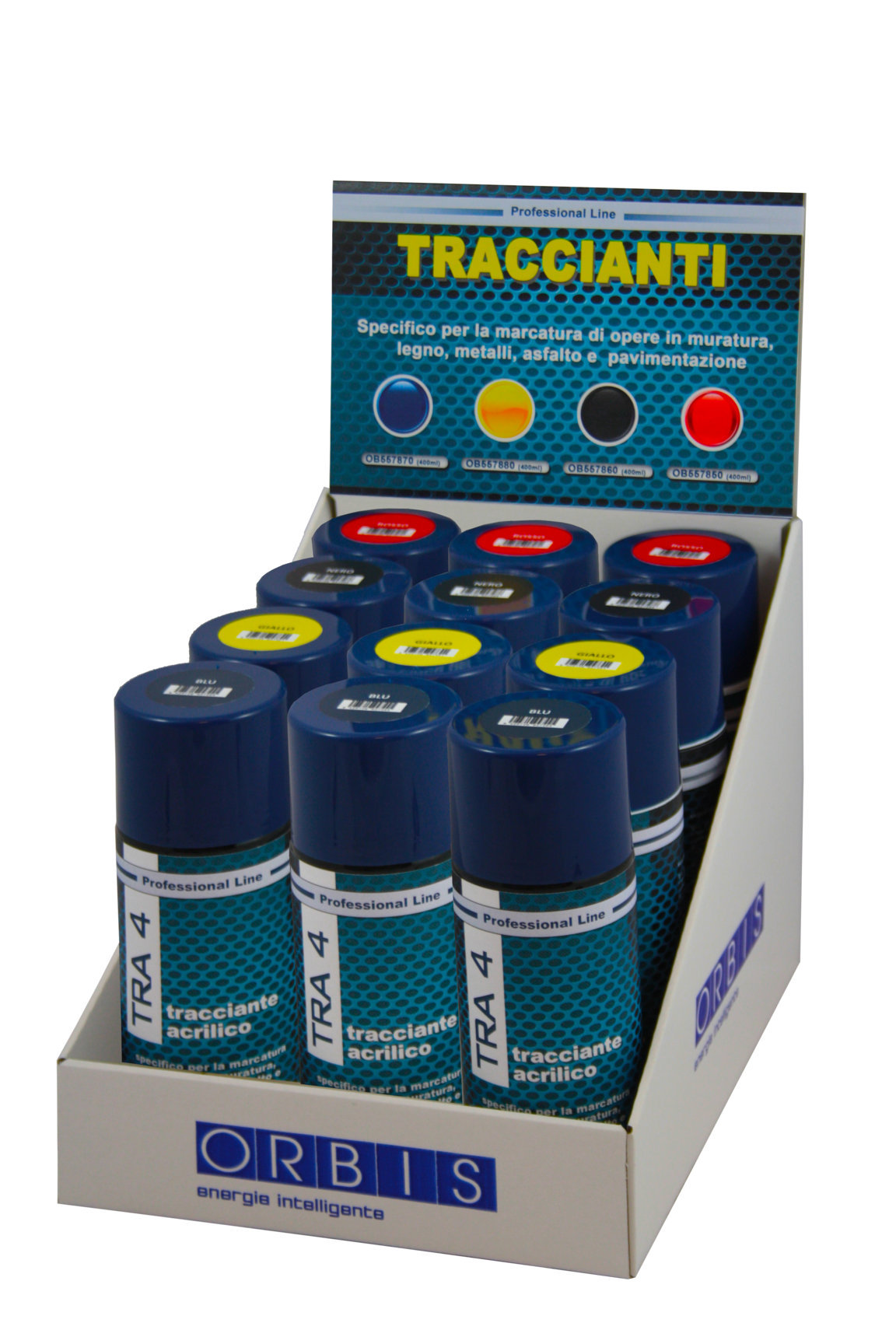 KIT400 TR (n°3 BLU + n°3 NER + n°3 ROS + n°3 GIA), capacità 400 ml ...